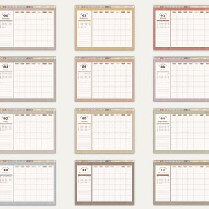 Vintage Series Digital Planner Journal Planner 2024 Yearly Monthly ...