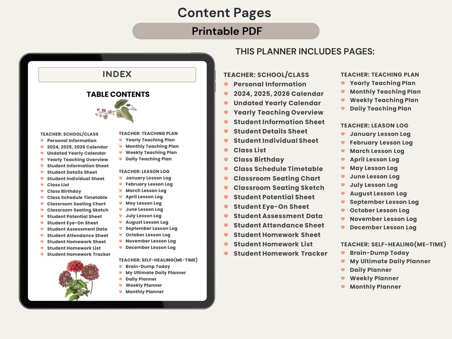Teacher Planner | 2025 2026, Teacher and Class Designed Templates ...