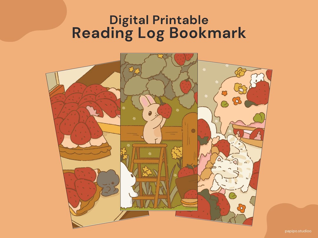 Printable Reading Log Bookmarks for Kids and Adults – PDF & JPEG | Cute ...