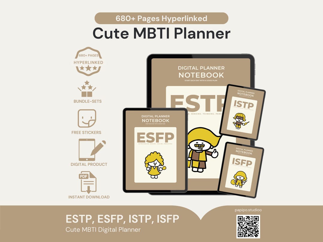 Cute Planner, MBTI Planner | Estp, Esfp, Istp, Isfp - Multi Functional ...