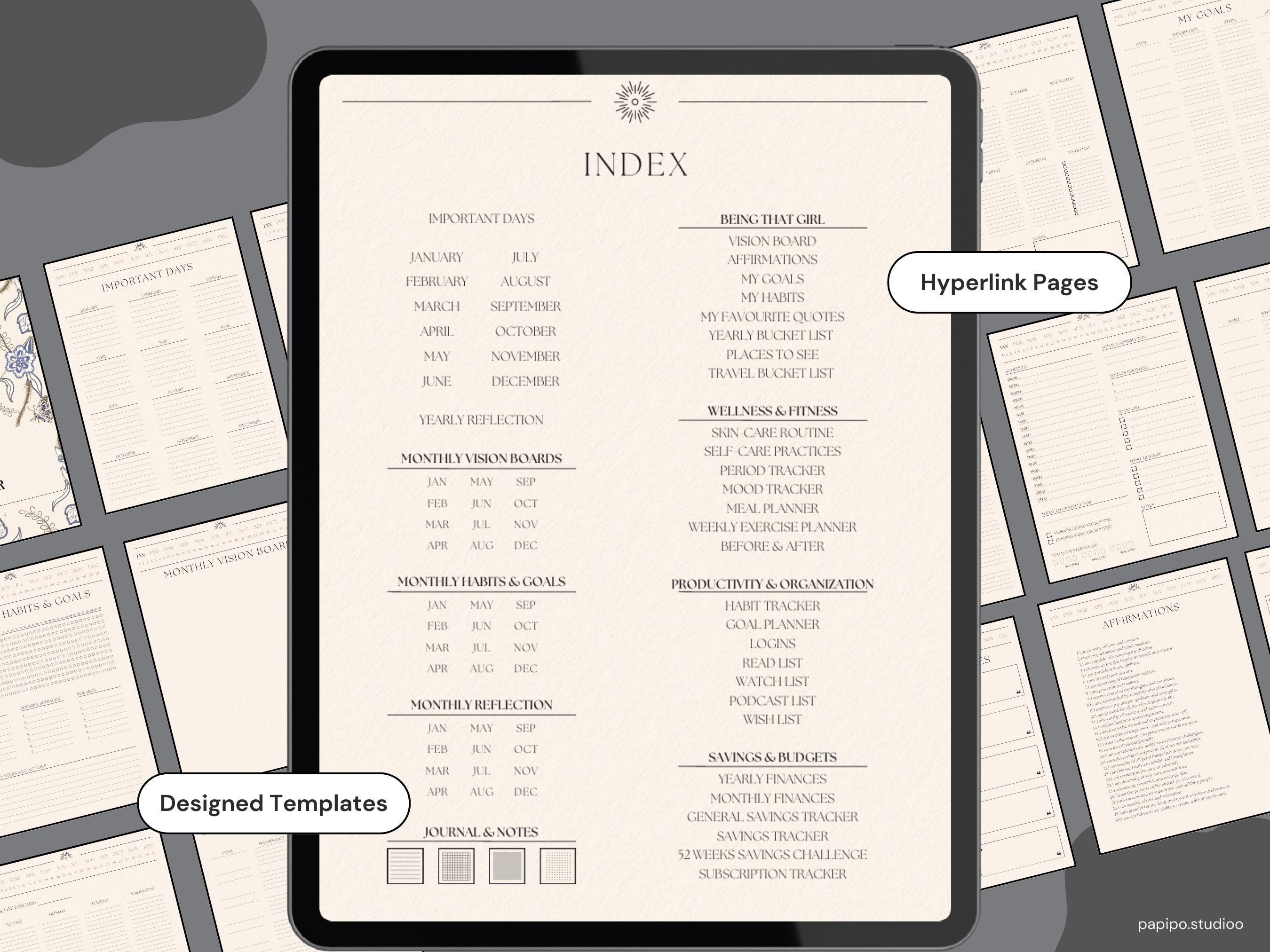 Girl Planner | Cute Customizable Daily, Weekly & Monthly Schedule for ...