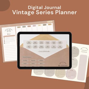 Vintage Planner | Vintage Series Digital Planner Journal Planner ...