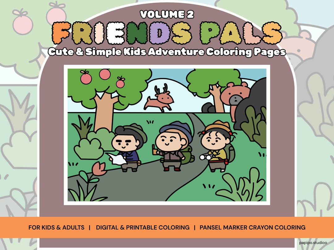 Friends Pals Coloring Book Vol. 2 | Cozy Kawaii Adventure Pals ...