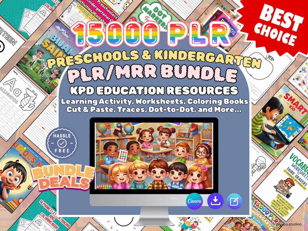 15,000+ PLR / MRR Preschool & Kindergarten Education Bundle - Ultimate ...