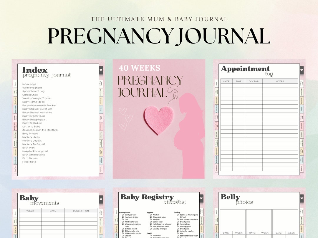 My Pregnancy Journal Bump & Beyond: A Digital and Printable Pregnancy ...