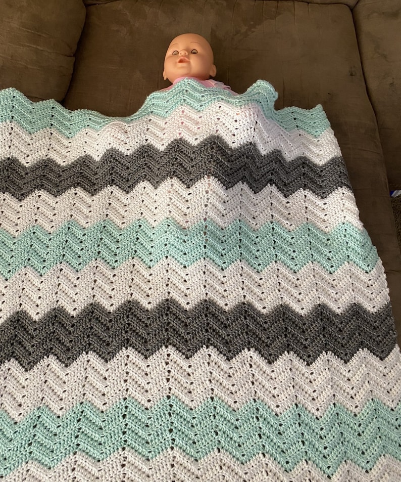 Green Baby Blanket Crochet Pattern - Etsy