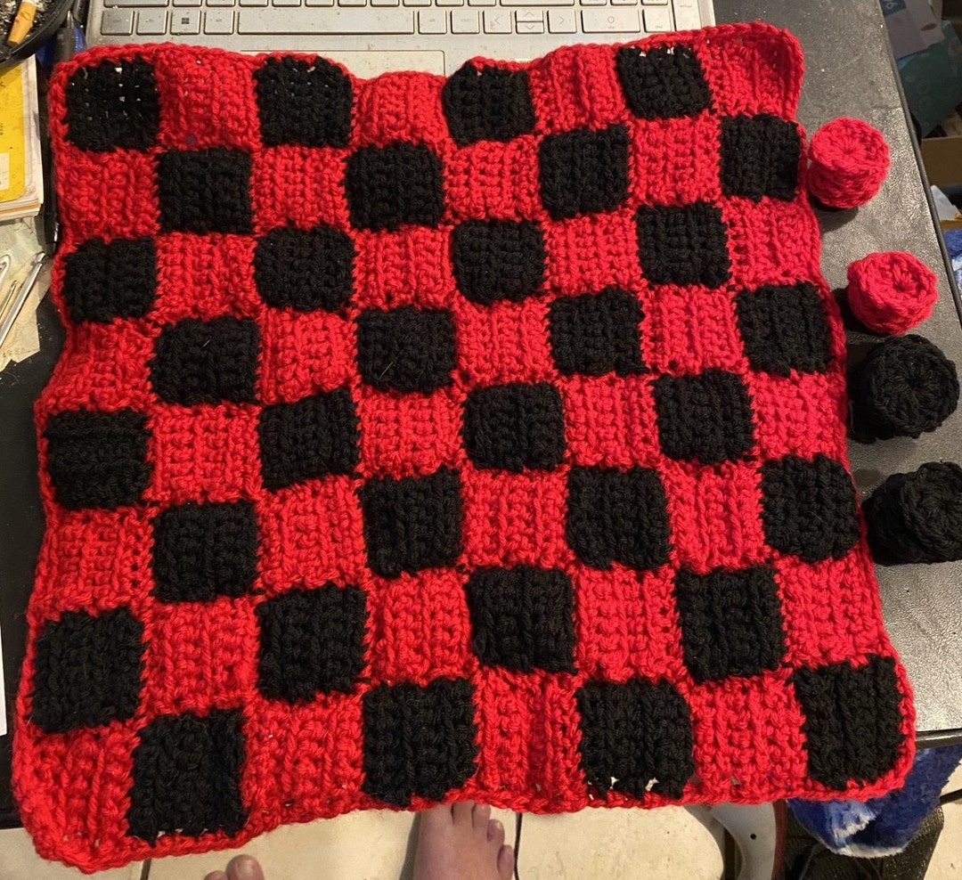 Crochet Checkers Boardgame Pattern - Etsy