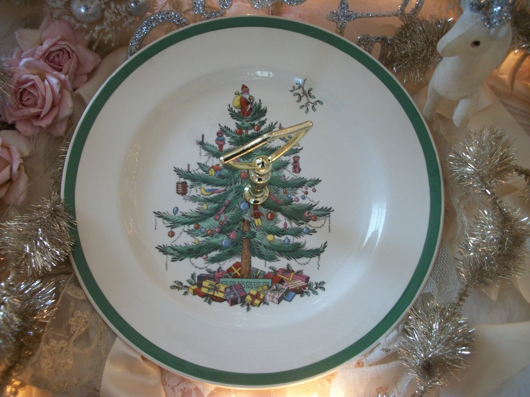 VINTAGE Spode 'christmas Tree' ENGLAND Treat Tray, Festive Holiday ...