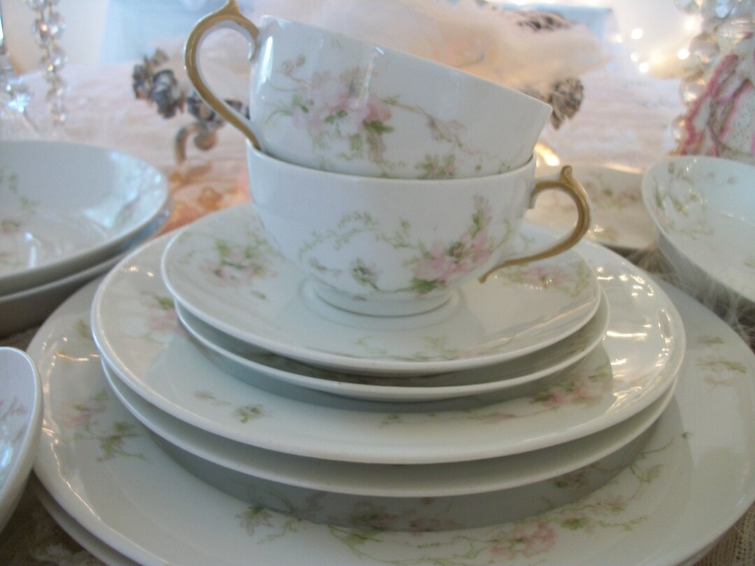 Fine French China Antique Haviland Limoges Dinnerware, 'table for Two ...
