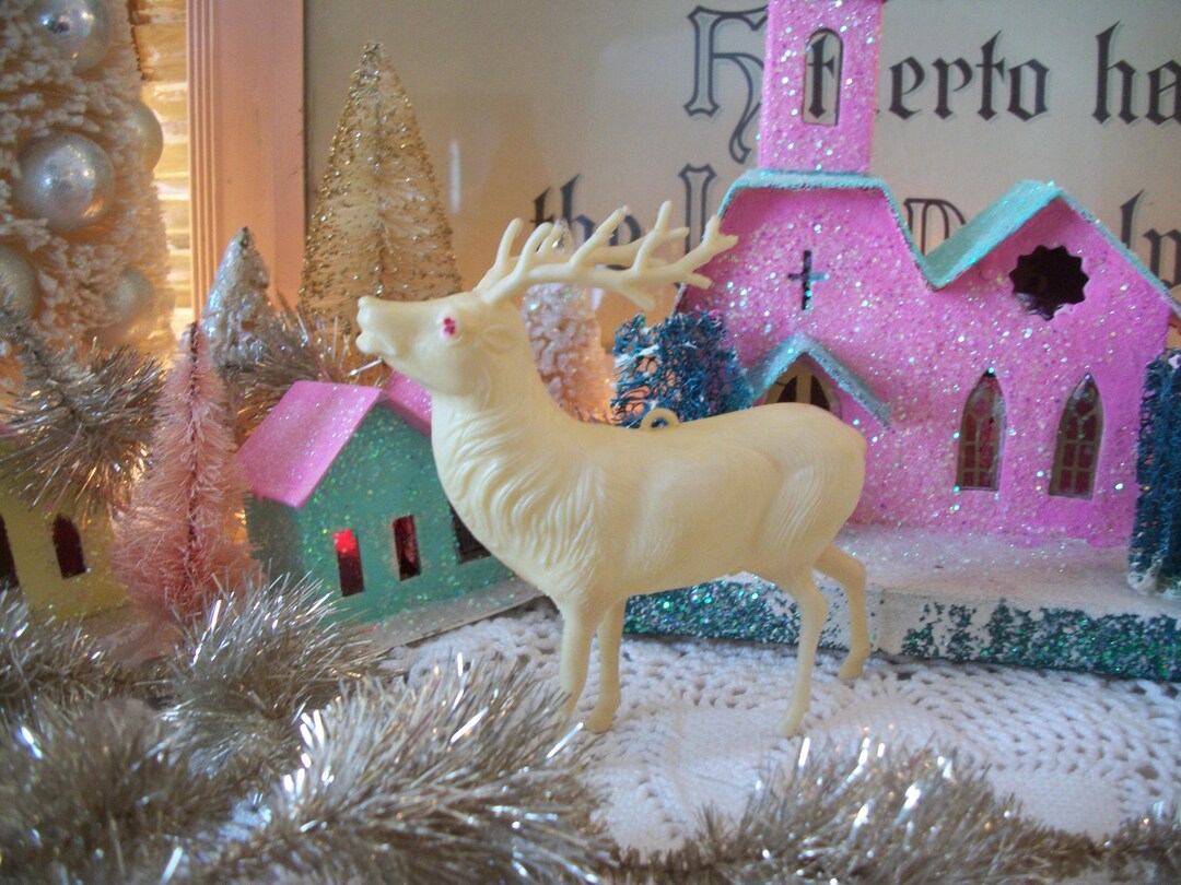 Old Celluloid Reindeer, 1950s Classic Vintage Decorations, Vintage ...