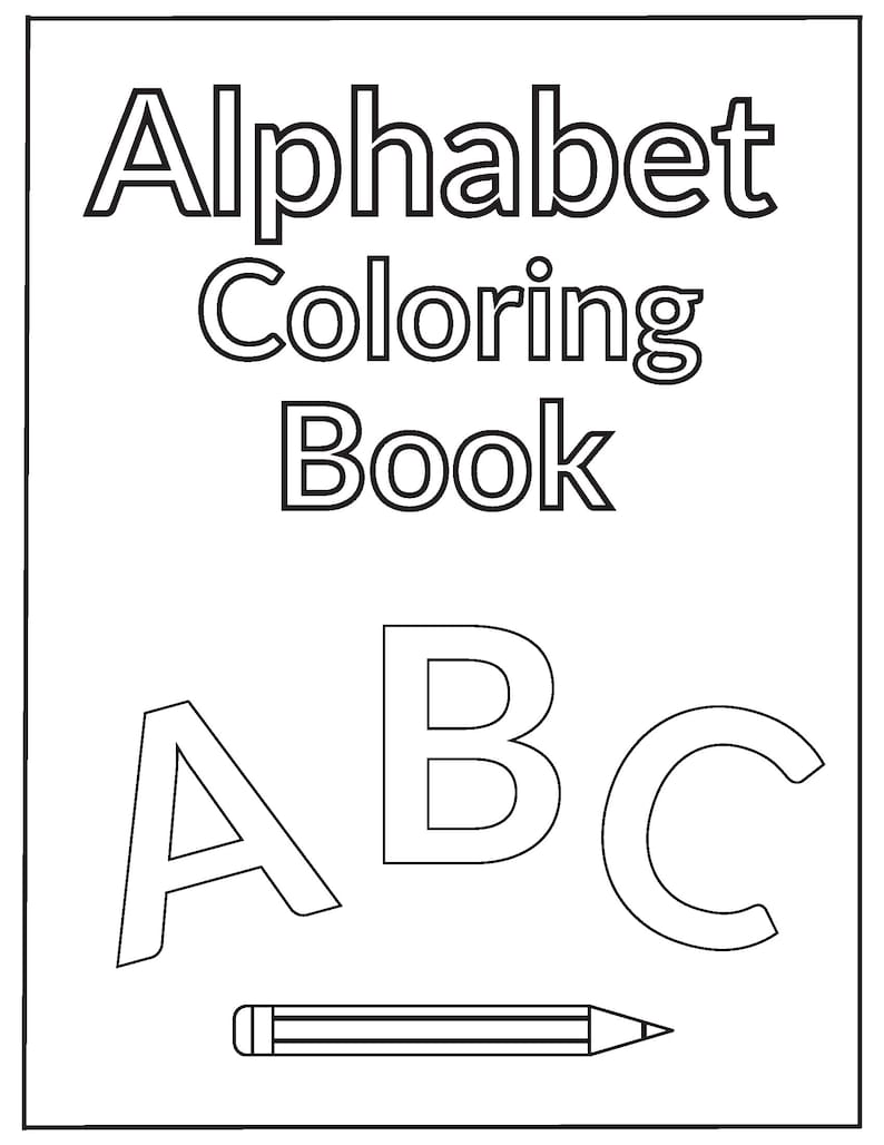 Learning My Alphabets Coloring Book Bundle, Prek Kindergarten Learning ...