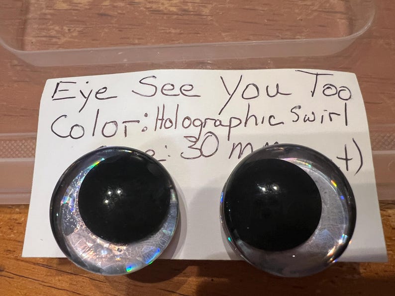 Holographic Swirl Offset Safety Eyes - Etsy