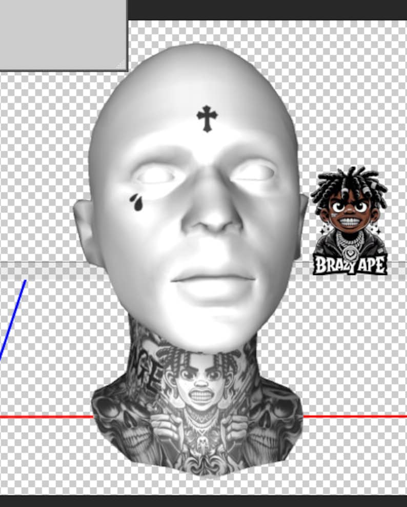 Male | Savage | Head/neck Tattoo | Fivem | GTA | Skin | Ped | Mods - Etsy