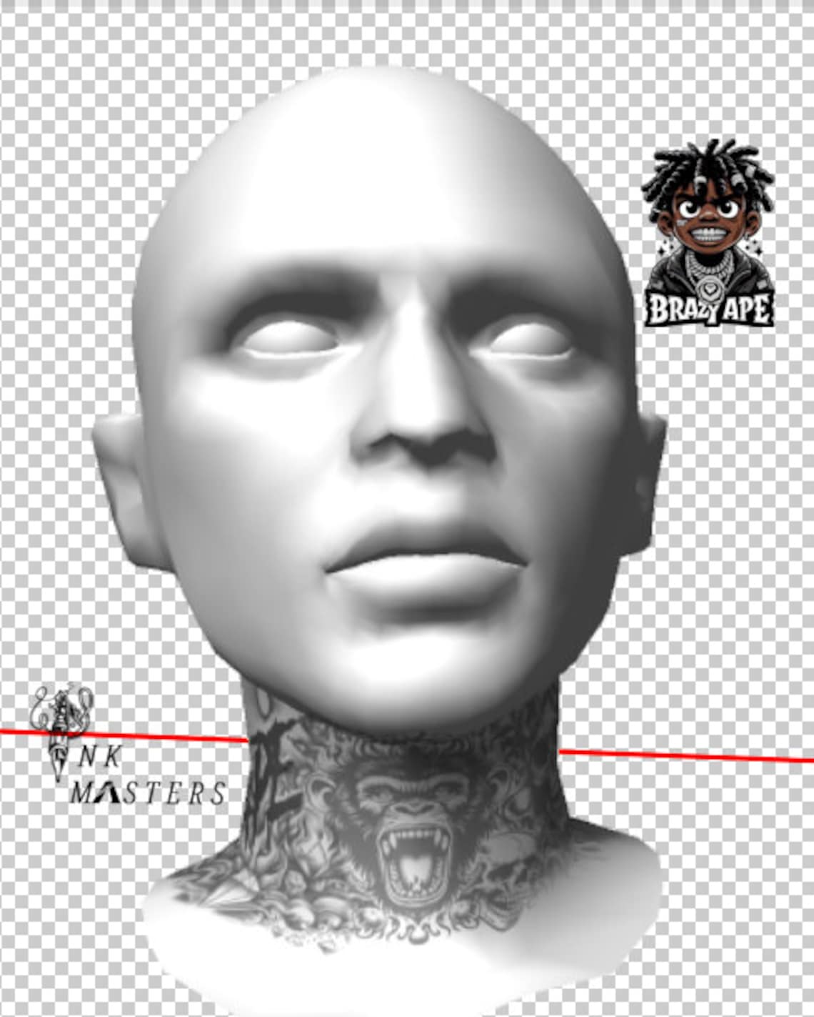 Male | APE| Neck Tattoo | Fivem | GTA | Skin | Ped | Mods - Etsy