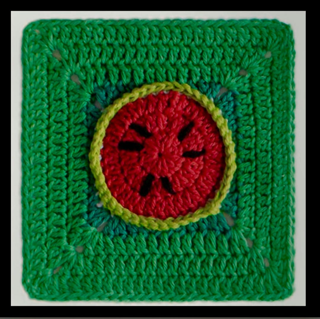 Watermelon Granny Square Pdf Pattern. - Etsy