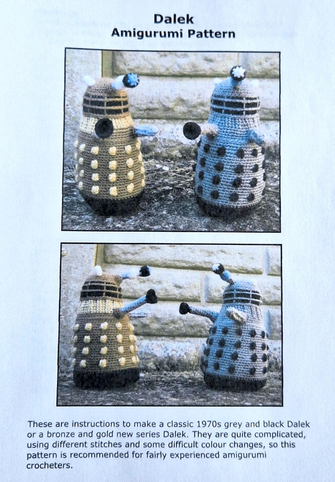 Dr Who Dalek Crochet Pdf Pattern. - Etsy
