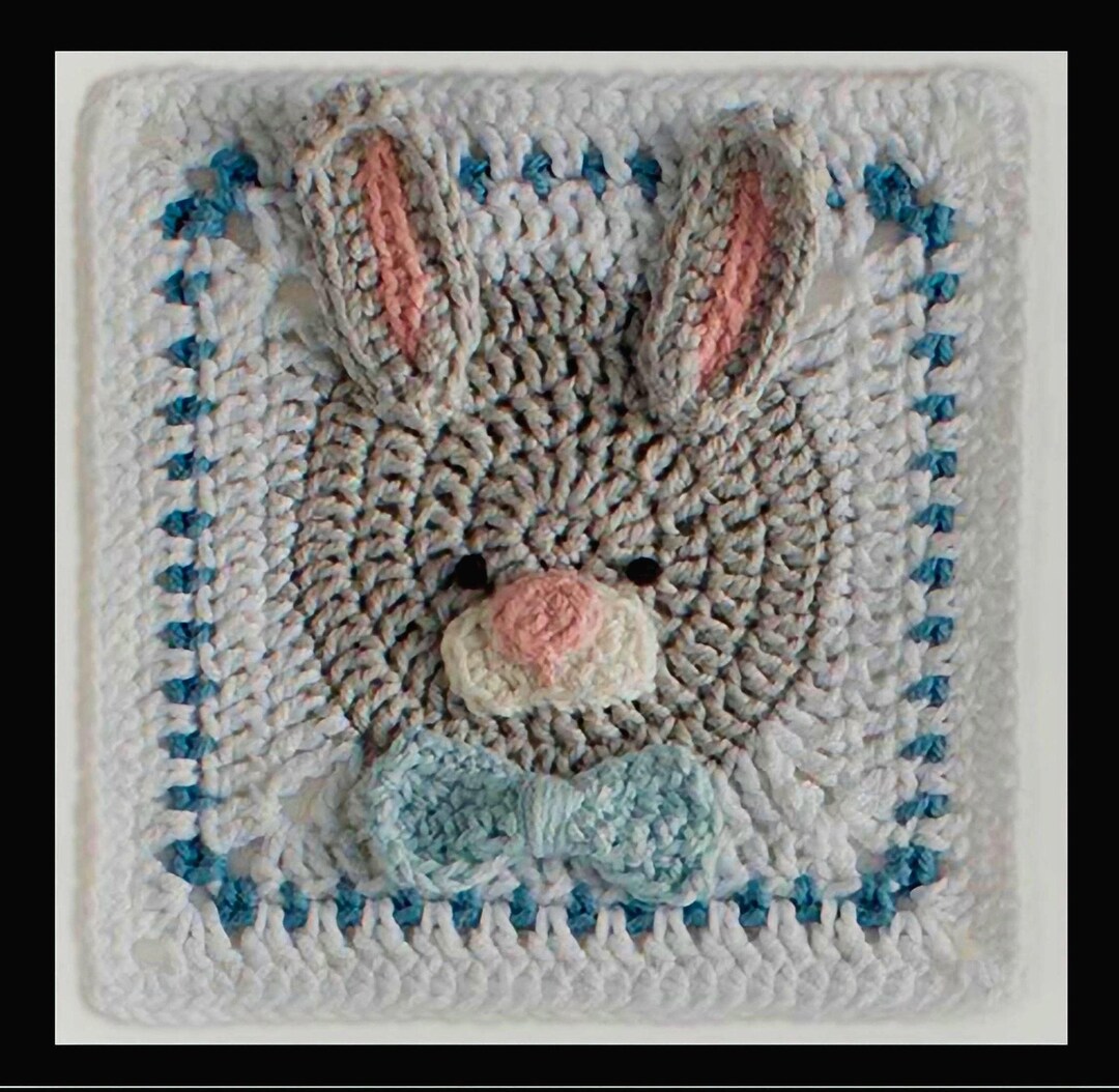 Rabbit Granny Square Pdf Pattern. - Etsy
