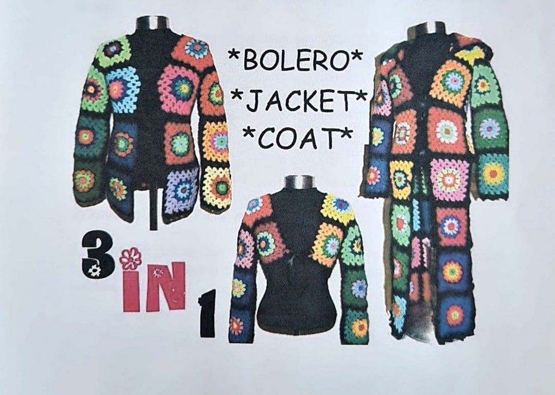 Bolero,shrug,jacket,coat,crochet Pdf Pattern. - Etsy