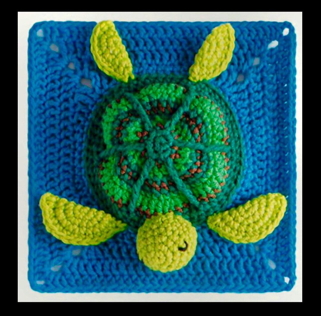 Turtle Granny Square Pdf Pattern. - Etsy