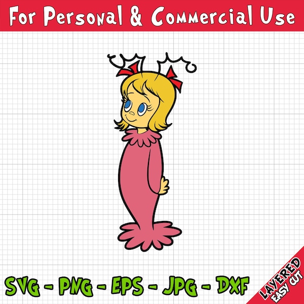 Cindy Lou Who Grinch Clipart - Etsy