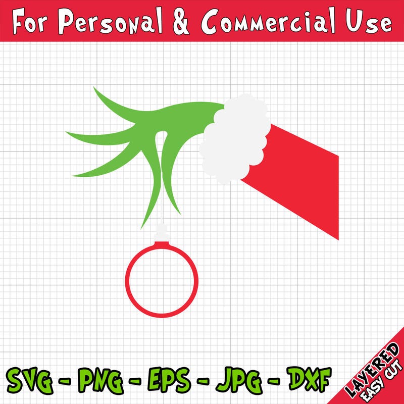 Grinch Hand Svg - Etsy