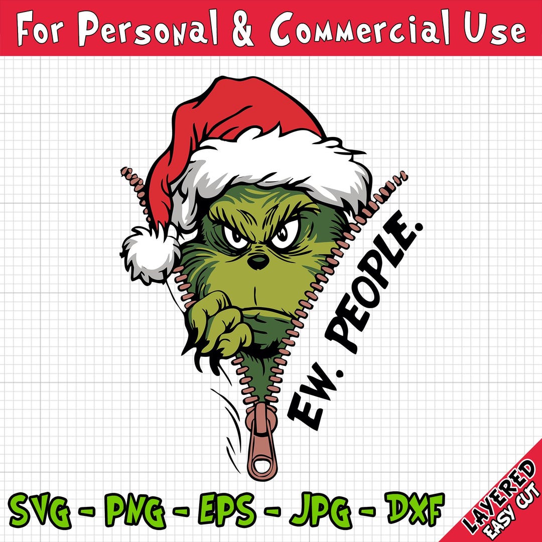 Grinchy Christmas Tshirt Design, Grinch Ew People Svg, Ew People Shirt ...