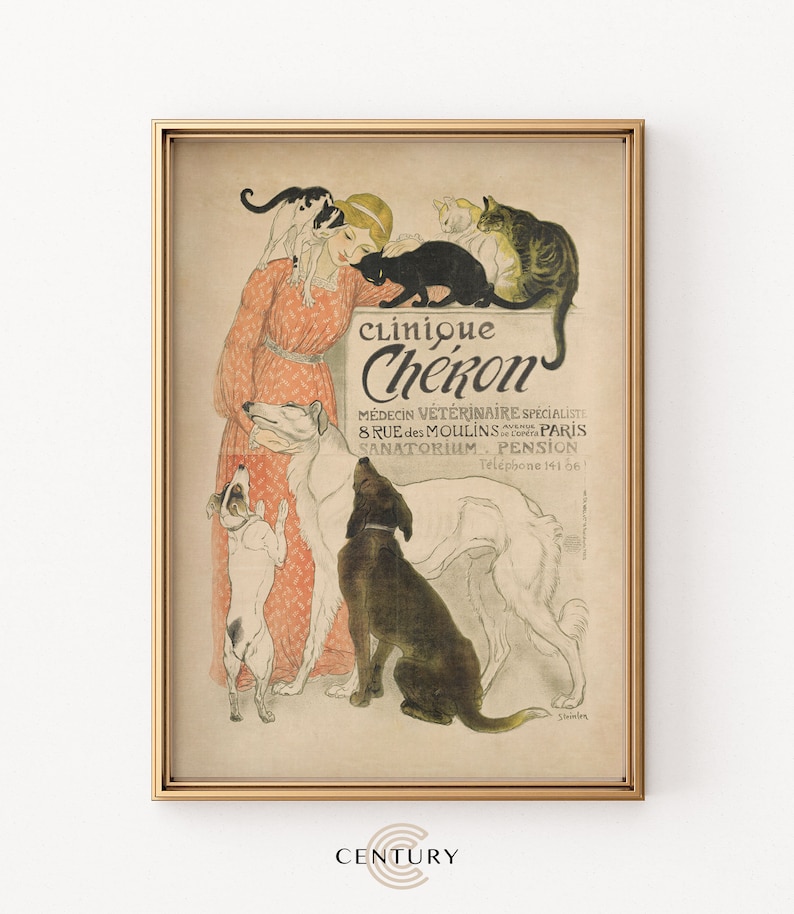 Vintage Veterinarian Poster PRINTABLE Art | Vintage Historic Dogs Cats ...