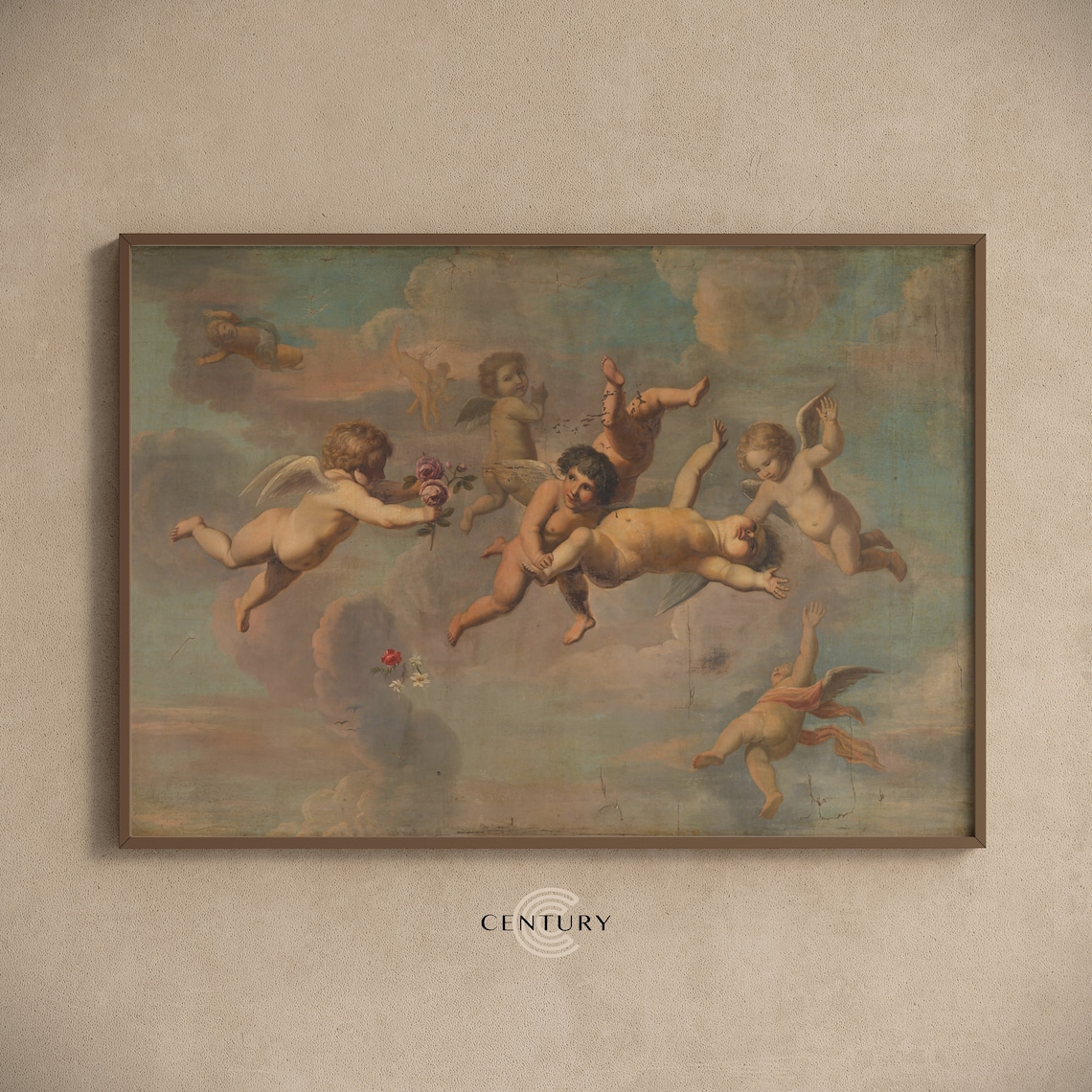 Renaissance Cherubs PRINTABLE Art | Rustic Vintage Putti Wall Art Print ...