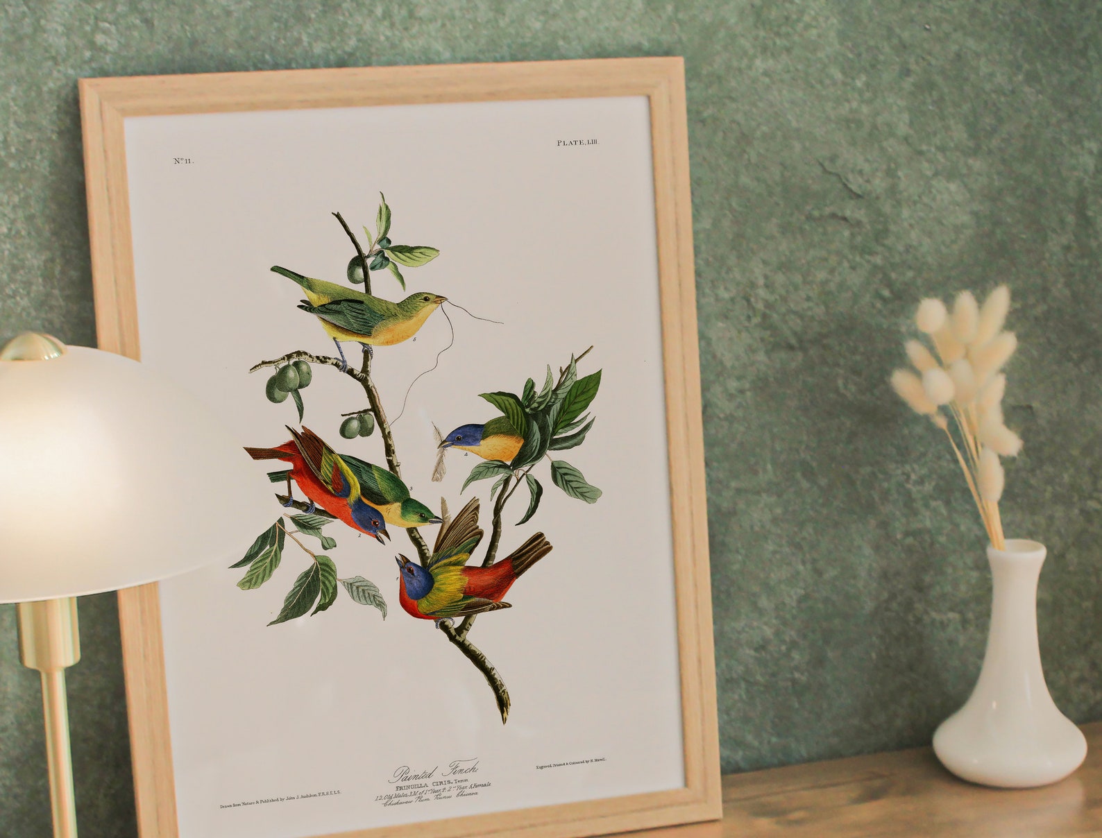 Painted Finches PRINTABLE Wall Art | Vintage Flower Bird Rustic Wall ...