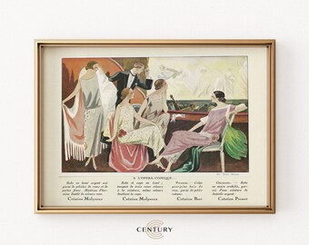 Vintage French Modiste 1909 Fashion Illustration PRINTABLE Art ...