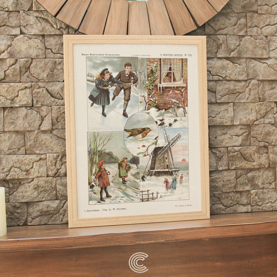 Vintage 1919 Winter Poster PRINTABLE Art | Historic Winter Snow Poster ...