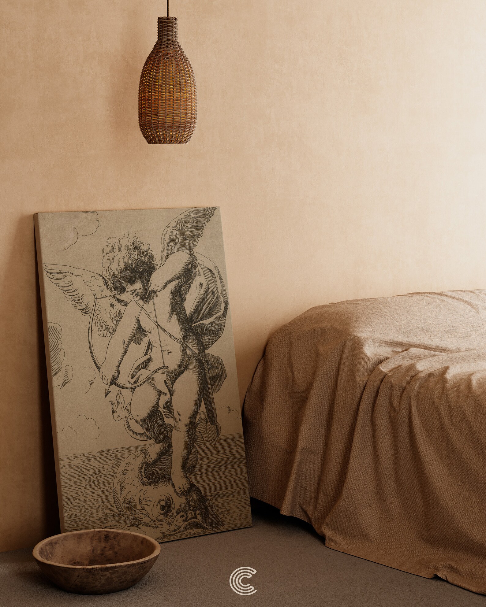 Cupid Riding Dolphin Vintage Illustration PRINTABLE Art | Antique ...