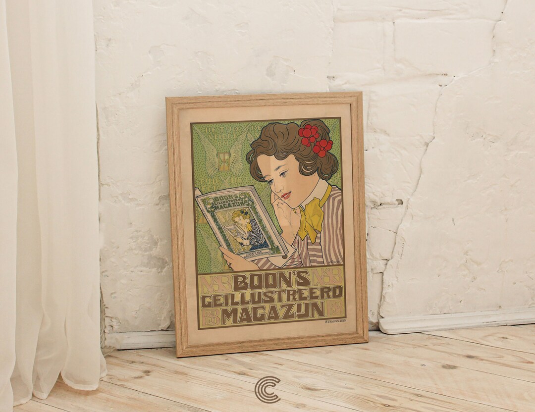Vintage 1920 Woman Reading Poster PRINTABLE Art | Vintage Book Poster ...
