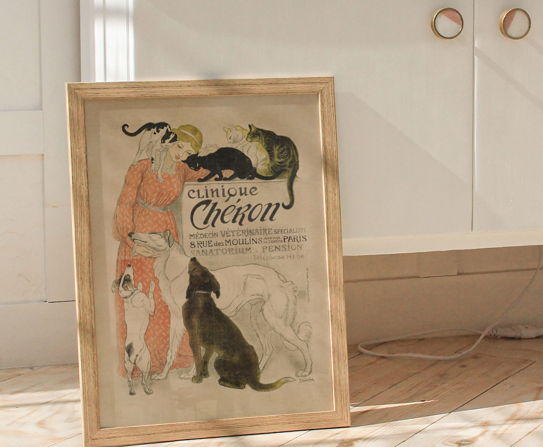 Vintage Veterinarian Poster PRINTABLE Art Vintage Historic Dogs Cats ...