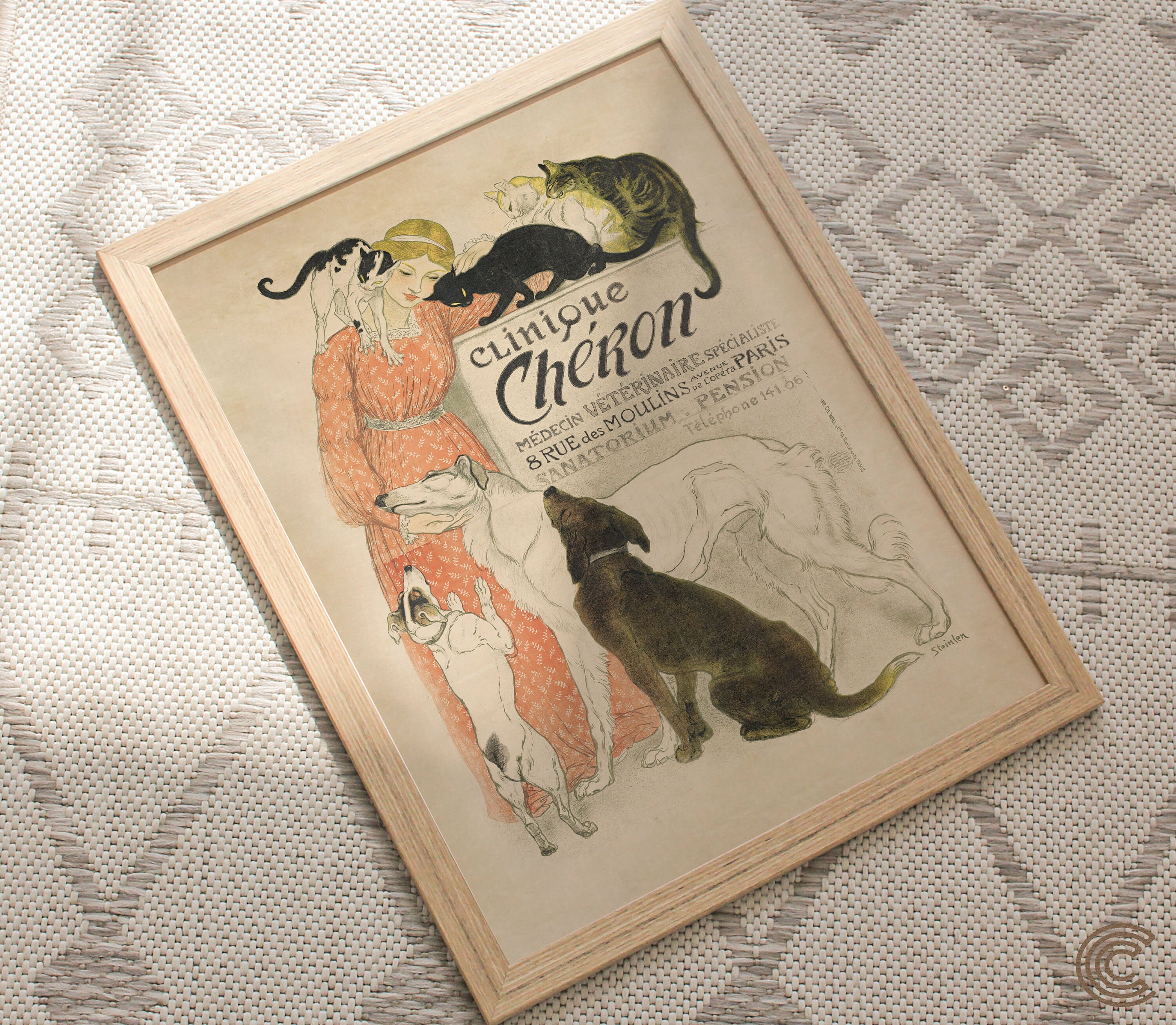 Vintage Veterinarian Poster PRINTABLE Art Vintage Historic Dogs Cats ...