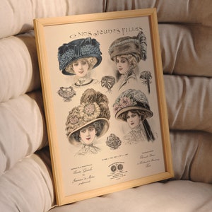 Vintage French Modiste 1909 Fashion Illustration PRINTABLE Art ...