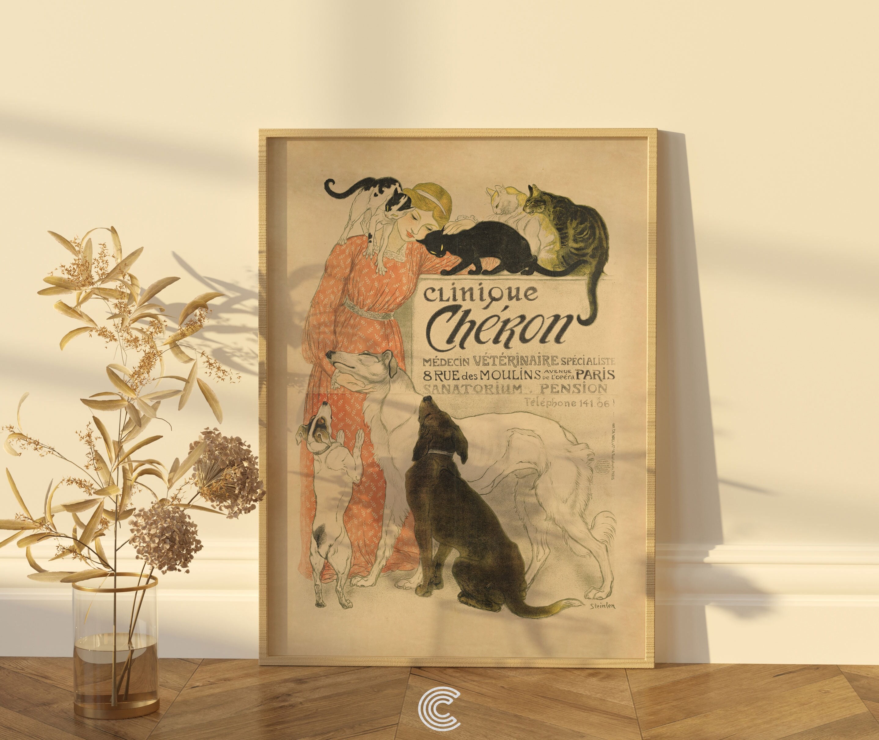 Vintage Veterinarian Poster PRINTABLE Art Vintage Historic Dogs Cats ...