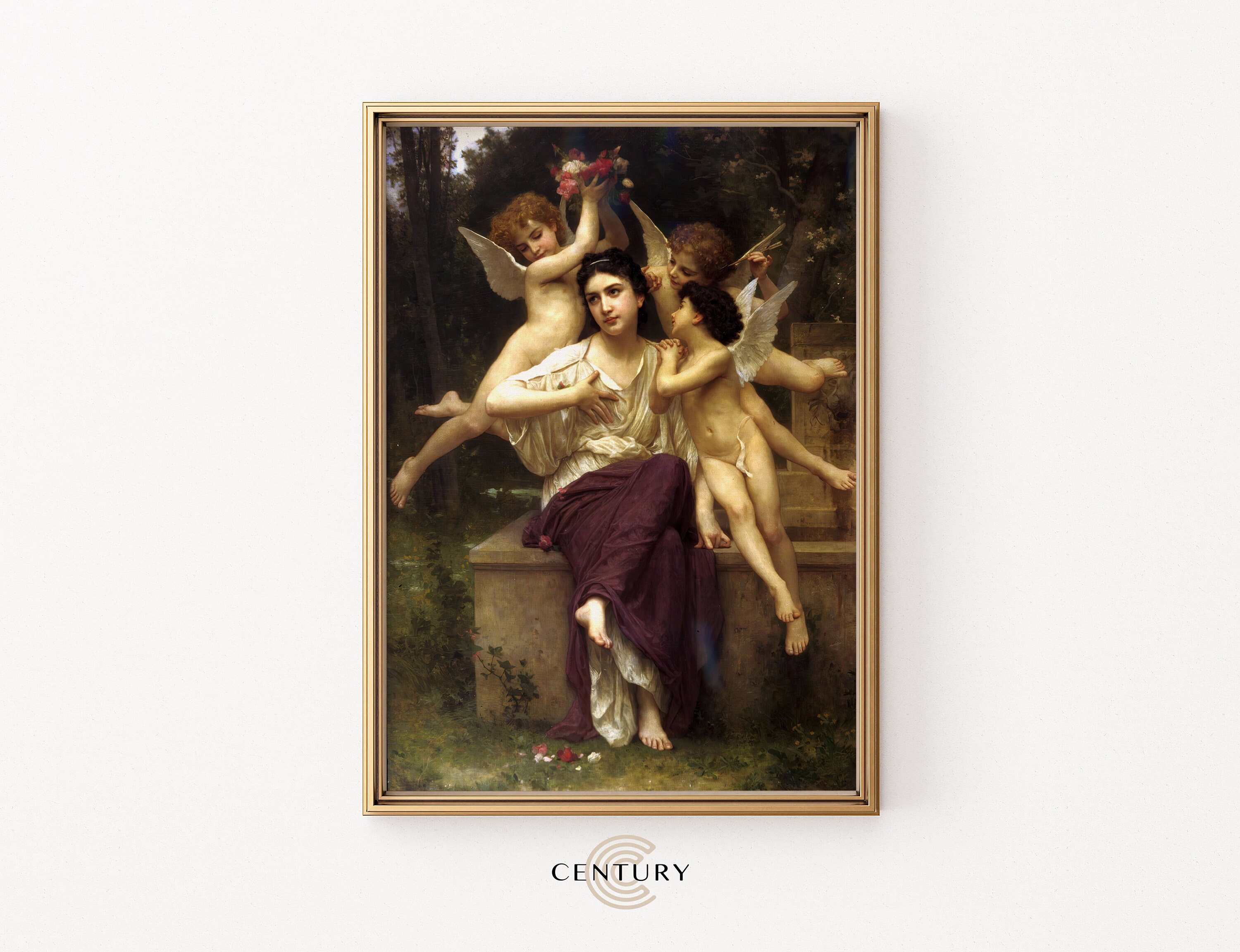 Dream of Cupids Painting PRINTABLE Art | Vintage Baroque Wall Art Print ...