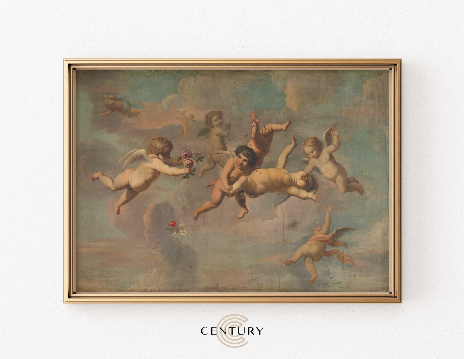 Renaissance Cherubs PRINTABLE Art | Rustic Vintage Putti Wall Art Print ...