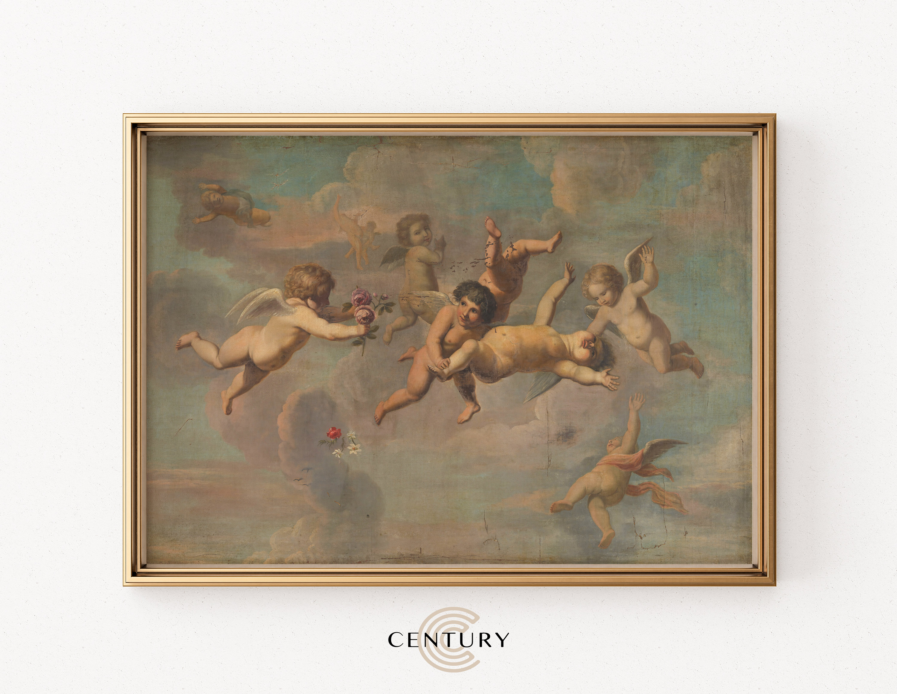 Renaissance Cherubs PRINTABLE Art | Rustic Vintage Putti Wall Art Print ...