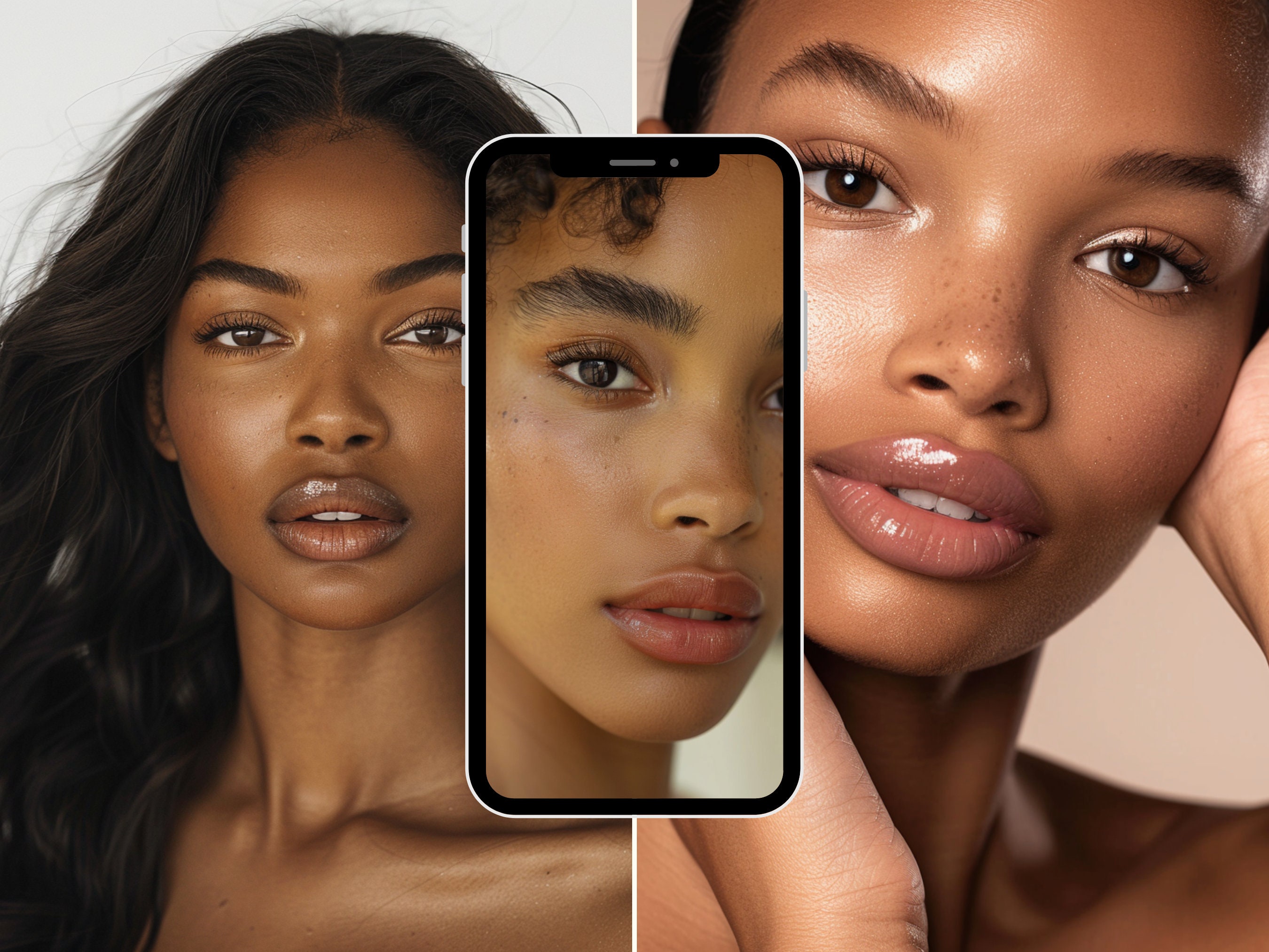 Melanin Beauty Stock Photo Esthetician Post Skincare Image MRR PLR ...