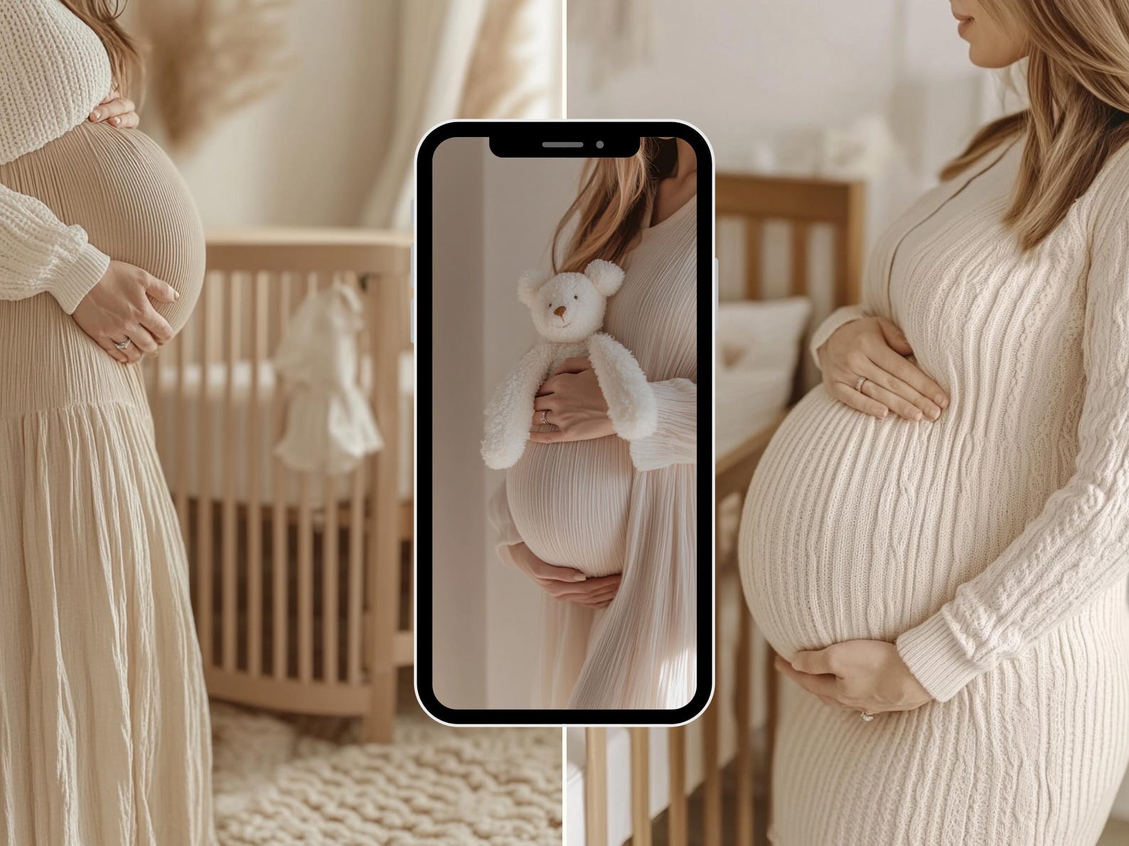 Pregnant Woman Stock Photo Bundle Expecting Mother Images Neutral ...