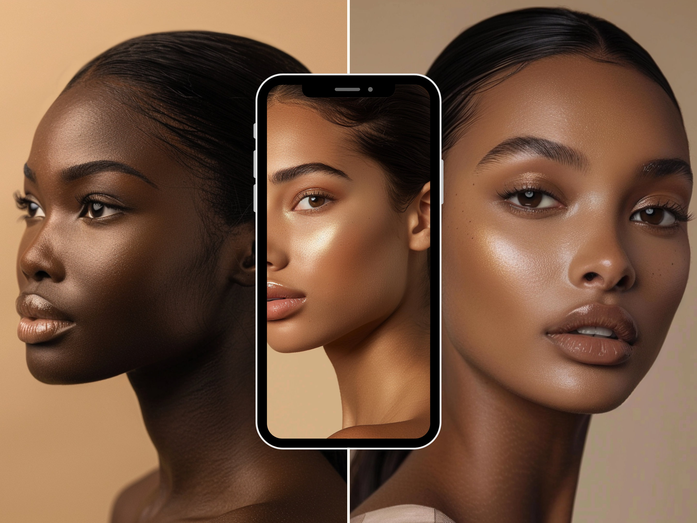 Melanin Beauty Stock Photo Esthetician Post Skincare Image MRR PLR ...