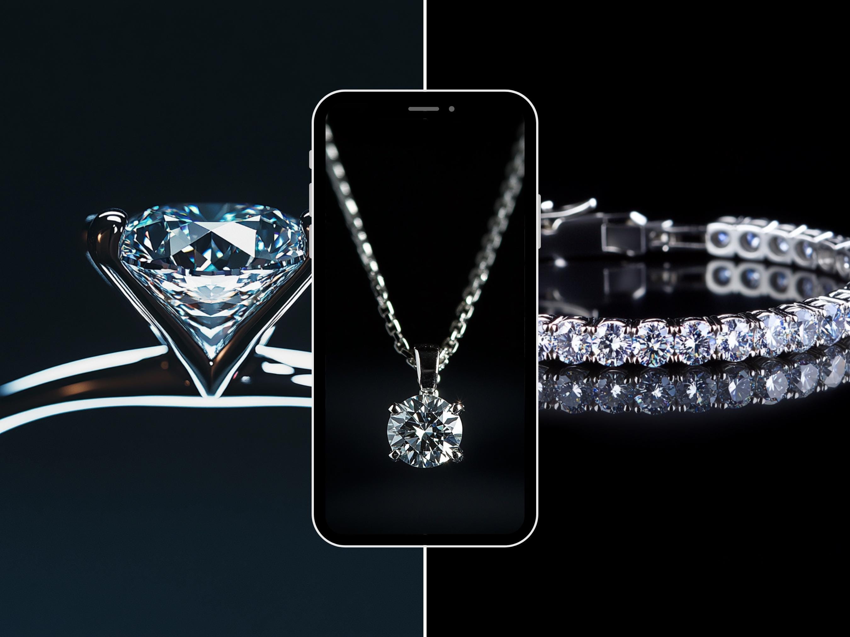 Diamonds Stock Photo Bundle MRR PLR Jewelry Images Faceless Marketing ...