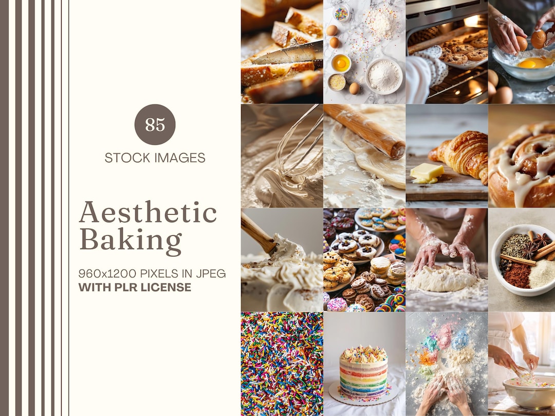 Baking Aesthetic Stock Photo Bundle Pastry Images Baker Faceless ...