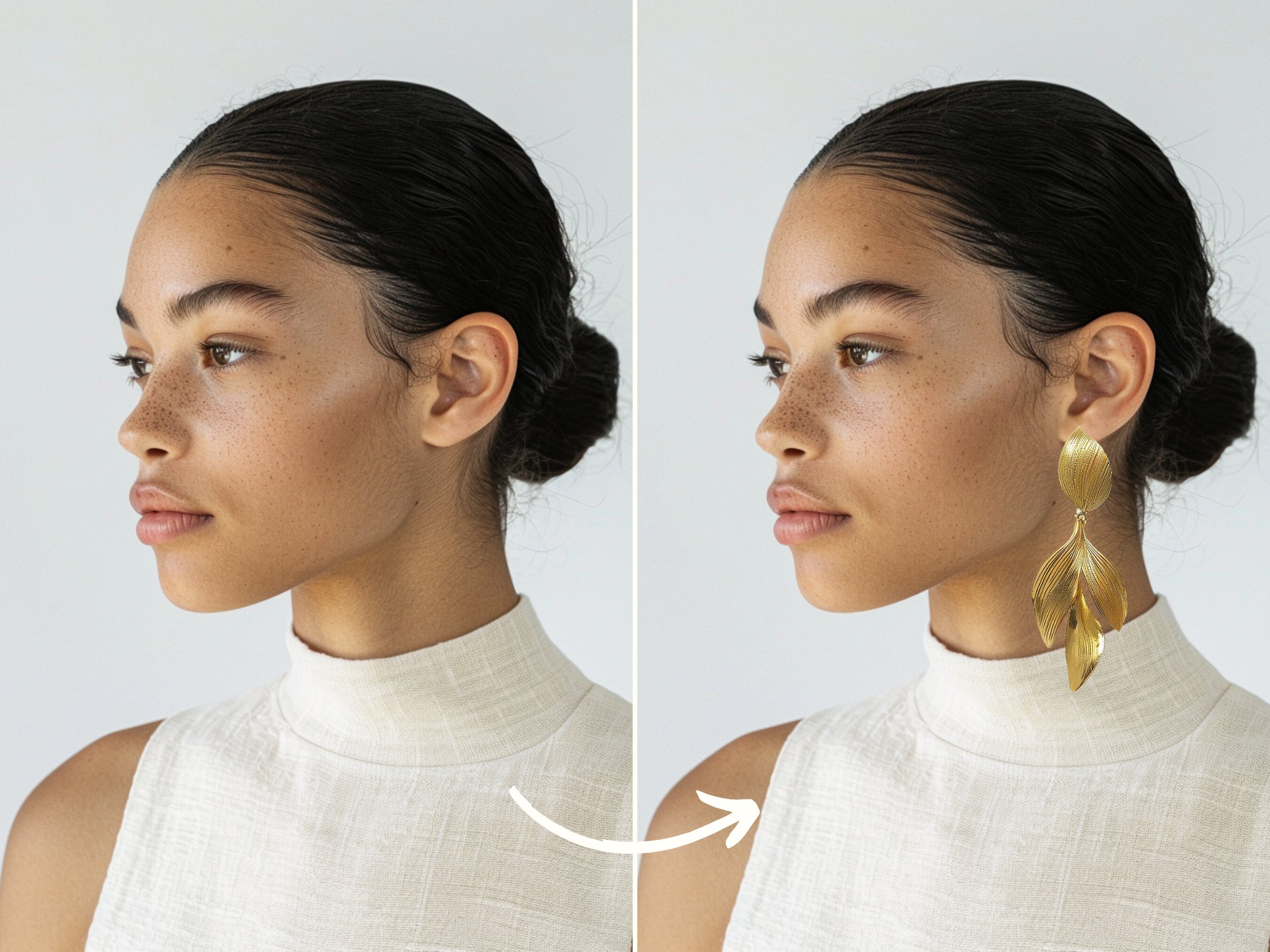 Earring Models Mock-up Stock Photo Female Model Image Jewelry Mock up ...