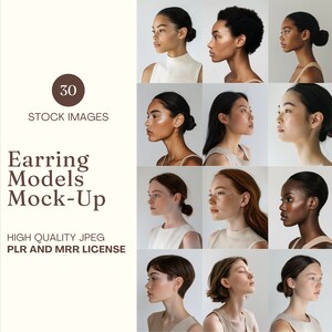Earring Models Mock-up Stock Photo Female Model Image Jewelry Mock up ...