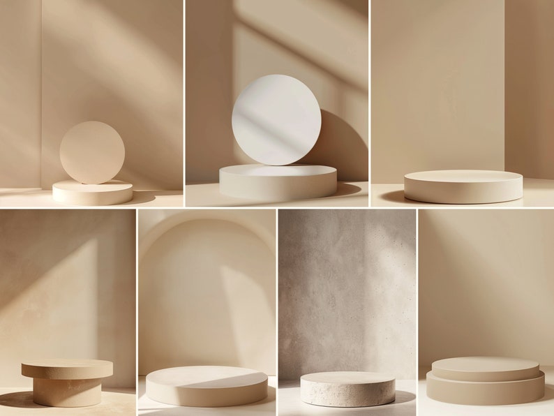 Beige Product Showcase Minimalistic Product Podium Neutral Product ...