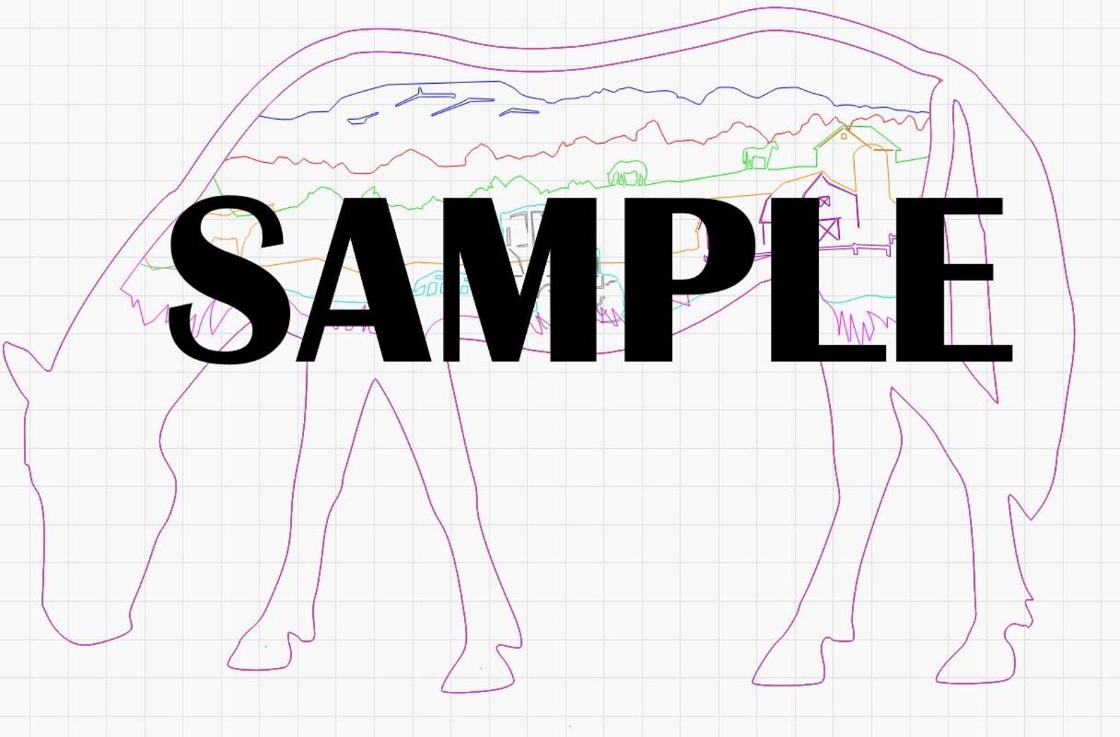 3D Layered Horse, Laser Cut 3d, Multi-layer Cut, SVG Farm Scene, Farm ...