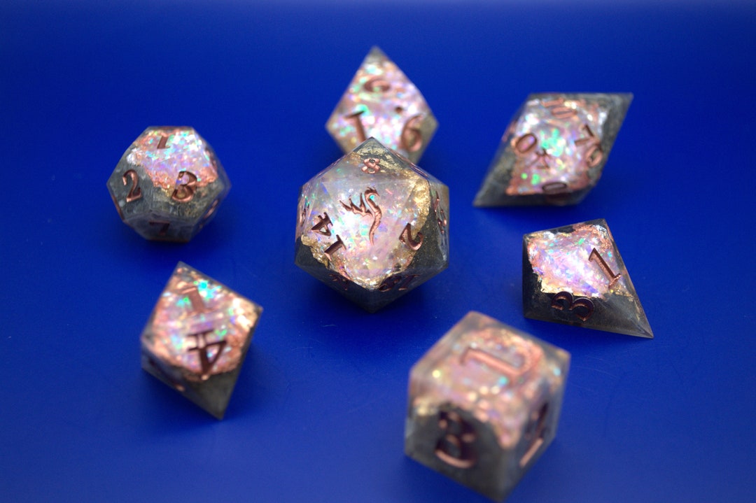 Black/white/gold Dirty Pour With Unicorn Fluff Holographic Flake Geode ...